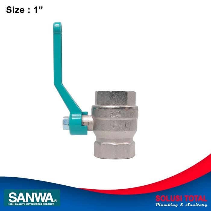 Jual Ball Valve 1 Inch Full Bore Brass Kuningan Chrome Stop Kran 1" Sanwa | Shopee Indonesia
