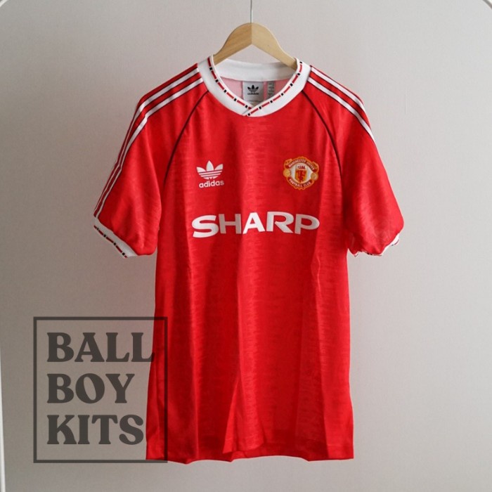 Jual Jual!! Manchester United x Adidas Originals 90-92 Home Kit Remake ...
