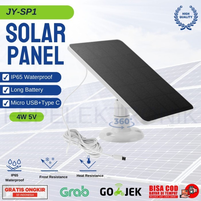 Jual Solar Panel CCTV Charge Baterai 5V Cell Panel Kit Outdoor ...