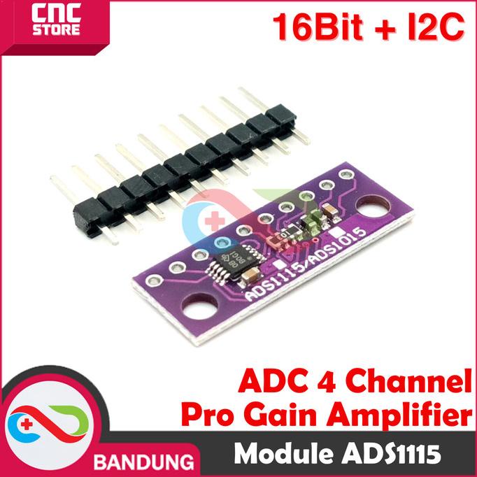 Jual MODUL 16BIT I2C ADS1115 ADC 4 CHANNEL WITH PRO GAIN AMPLIFIER ...