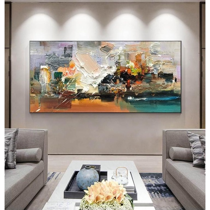 Jual Lukisan Abstrak Modern Art Teksture Tebal | Shopee Indonesia