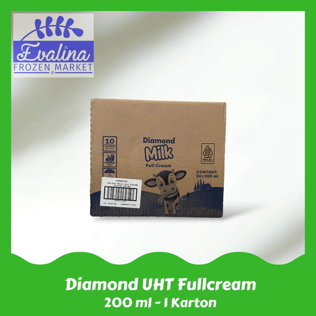 Jual Susu UHT Diamond 200ml Rasa Coklat Fullcream Strawberry ...