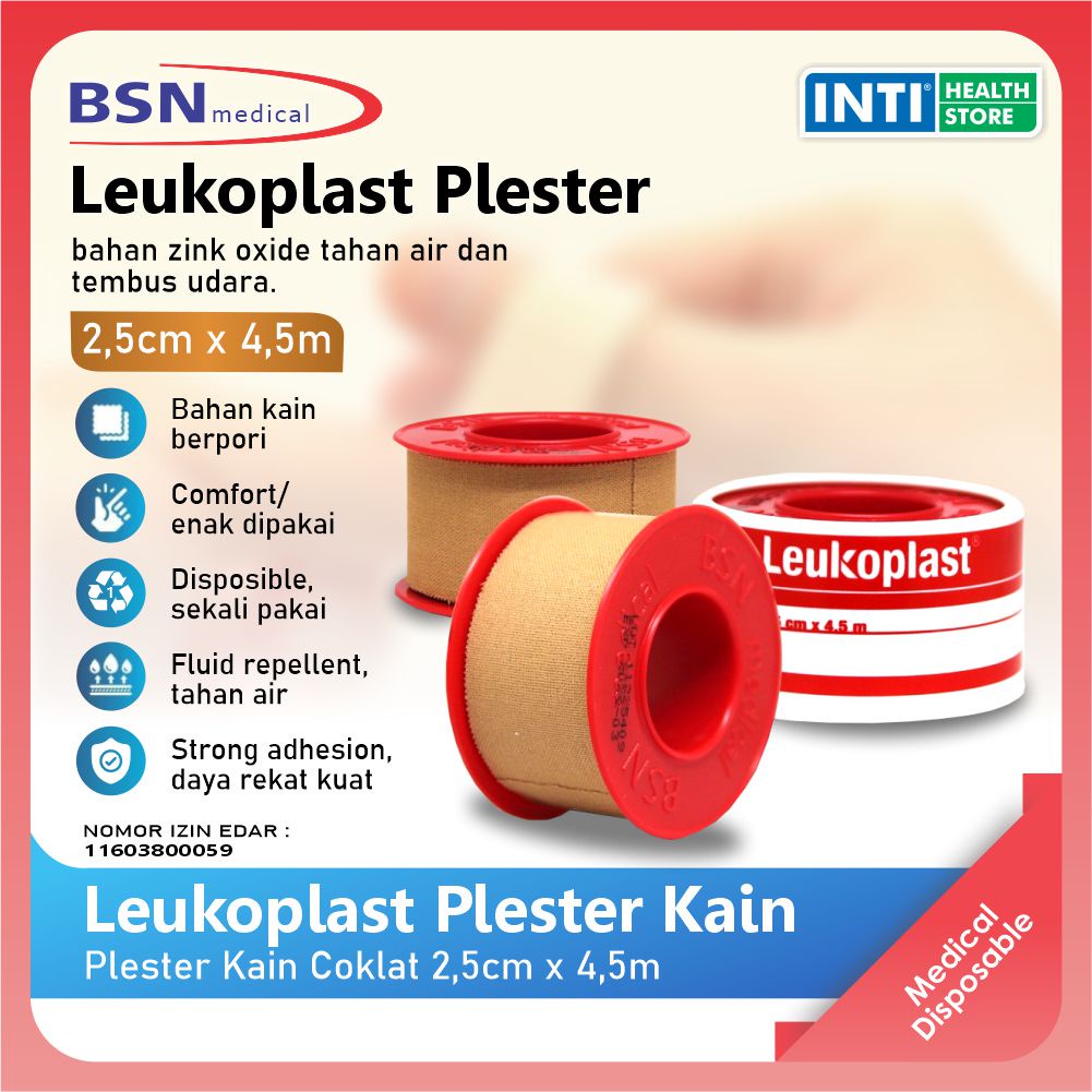 Jual BSN | Leukoplast Plester Kain 2,5 cm x 4,5 m | Plester Kain Coklat | Shopee Indonesia
