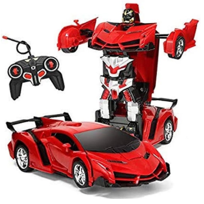 Jual RC TRANSFORMER 1: 18 / MOBIL REMOTE JADI ROBOT BATERAI CAS ...