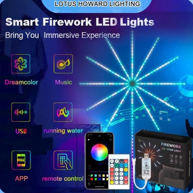 Jual LAMPU LED STRIP RGB BENTUK KEMBANG API DENGAN SENSOR MUSIK/SUARA ...