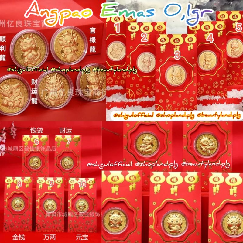 Jual Angpao Gold 24k Angpao Emas Naga 2024 berat 0,1gr kadar 999 BERSERTIFIKAT Angpao Emas Asli ...