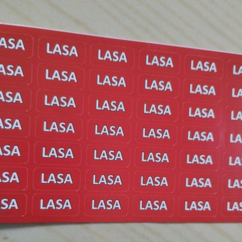 Jual stiker label lasa merah persegi | Shopee Indonesia