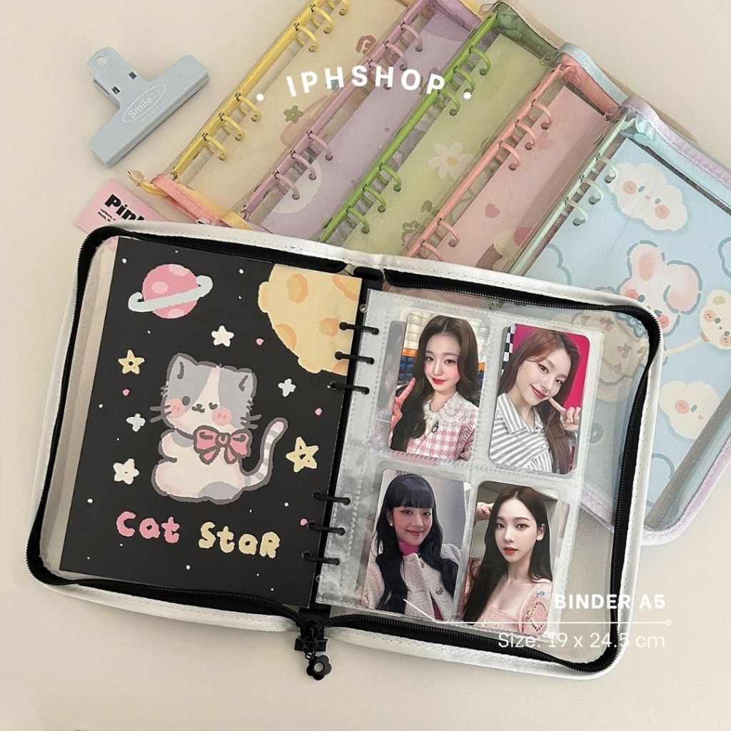 Jual Binder A5 Zipper Photocard Binder 6 Ring / Aesthetic Binder Album ...