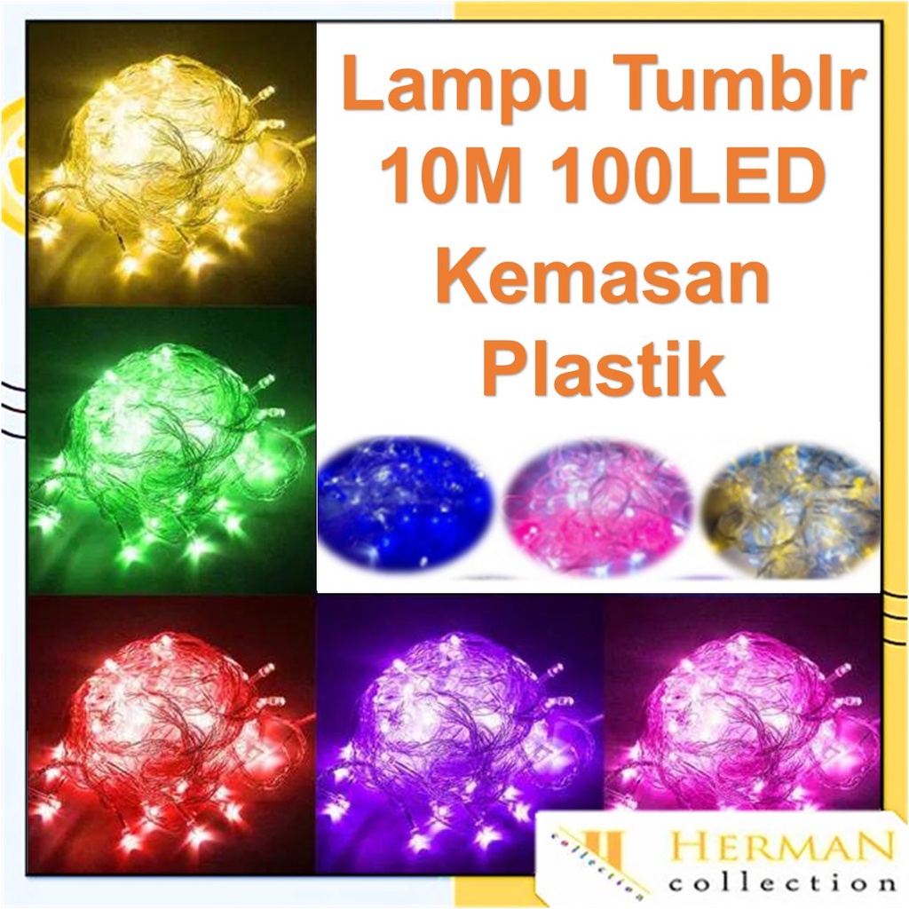Jual HC Lampu Tumblr 100 Led 10 Meter Kemasan Plastik Tumblr Light LED ...
