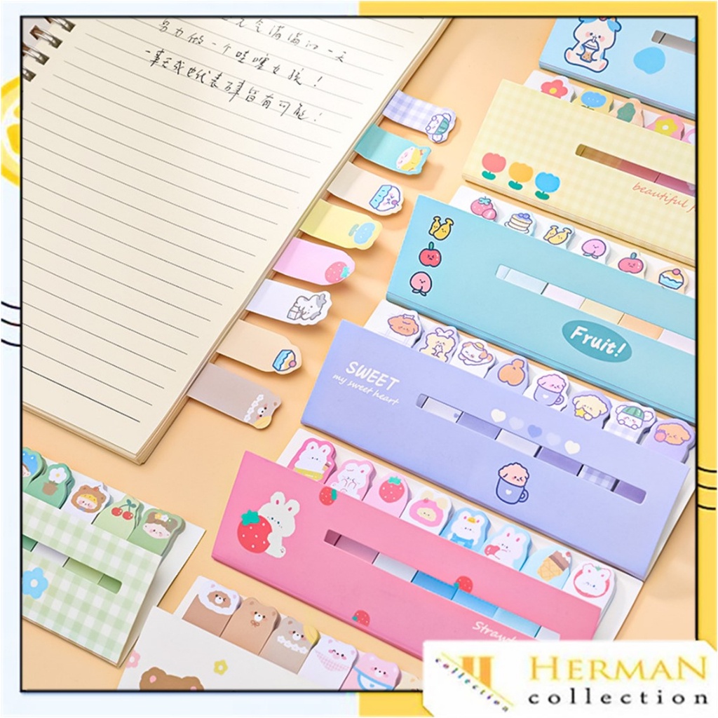 Jual HC Sticky Notes Karakter 8IN1 Tempelan Kertas Catatan 120 Lembar ...