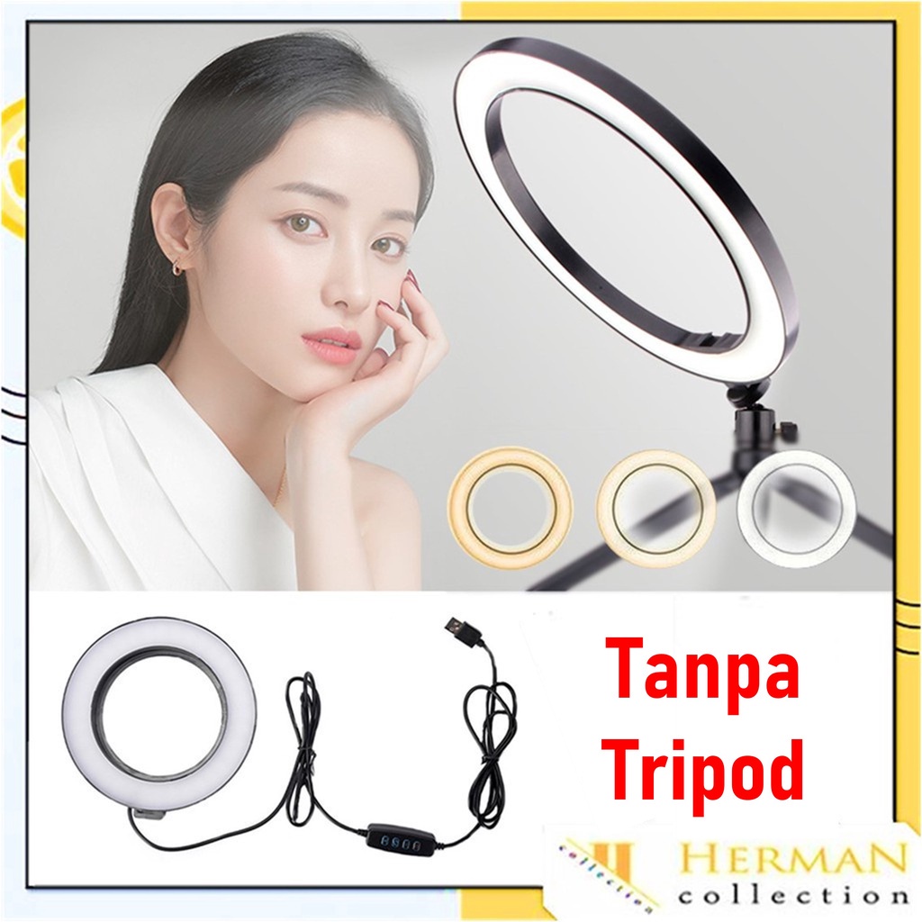 Jual HC Ringlight Led 16Cm Lampu Make Up Vlog Lampu Ring Light Multi ...