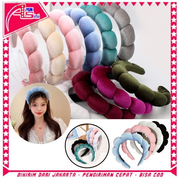 Jual AS Bando Shell Tebal Jumbo Bandana Cloud Style Gaya Korea Fashion ...