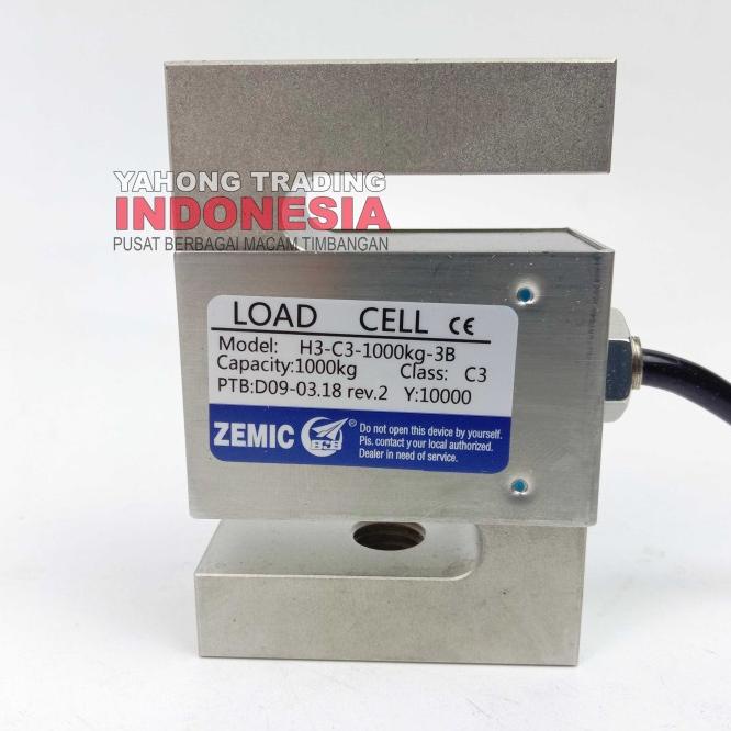 Jual Load Cell Timbangan Digital 1Ton Loadcell S Type Zemic H3 1 Ton ...