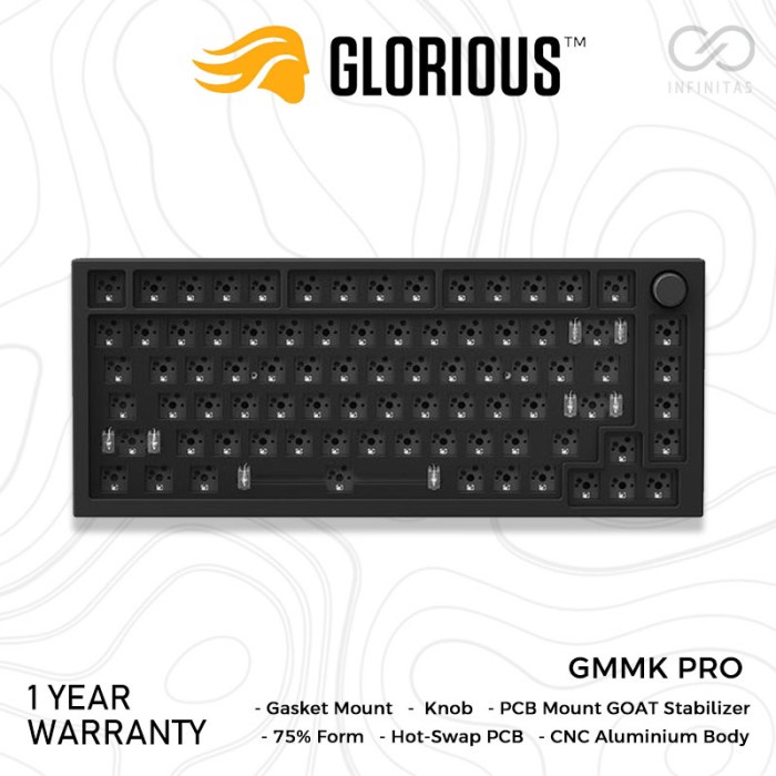 Jual Glorious GMMK PRO 75% Barebone Mechanical Keyboard Kit | Shopee ...