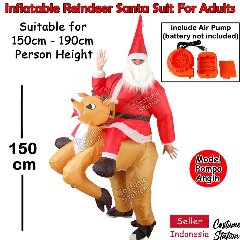 Jual Best Produk Kostum Reindeer Santa Back Ride / Costume Rusa ...