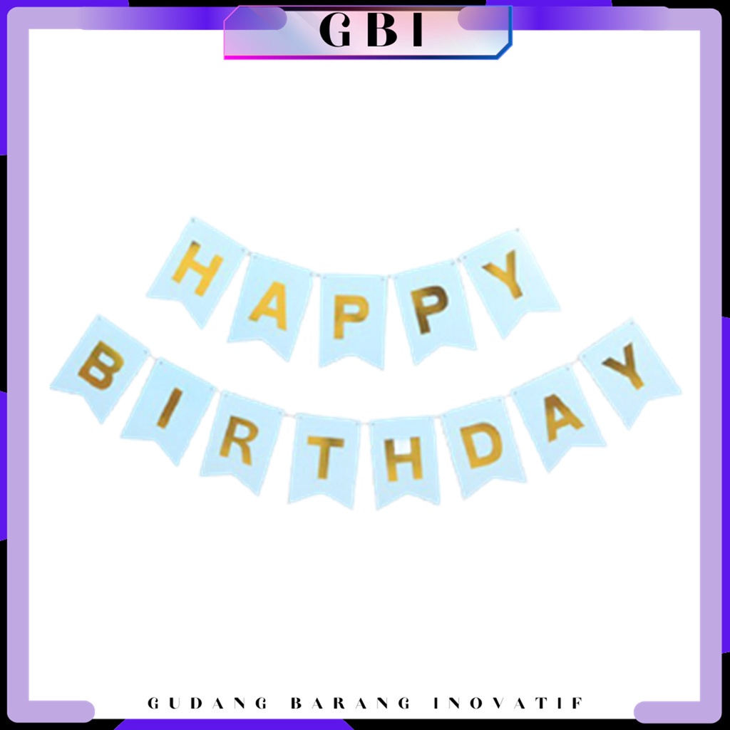 Jual GBI Banner Happy Birthday Warna Warni Backdrop Pesta Bendera ...