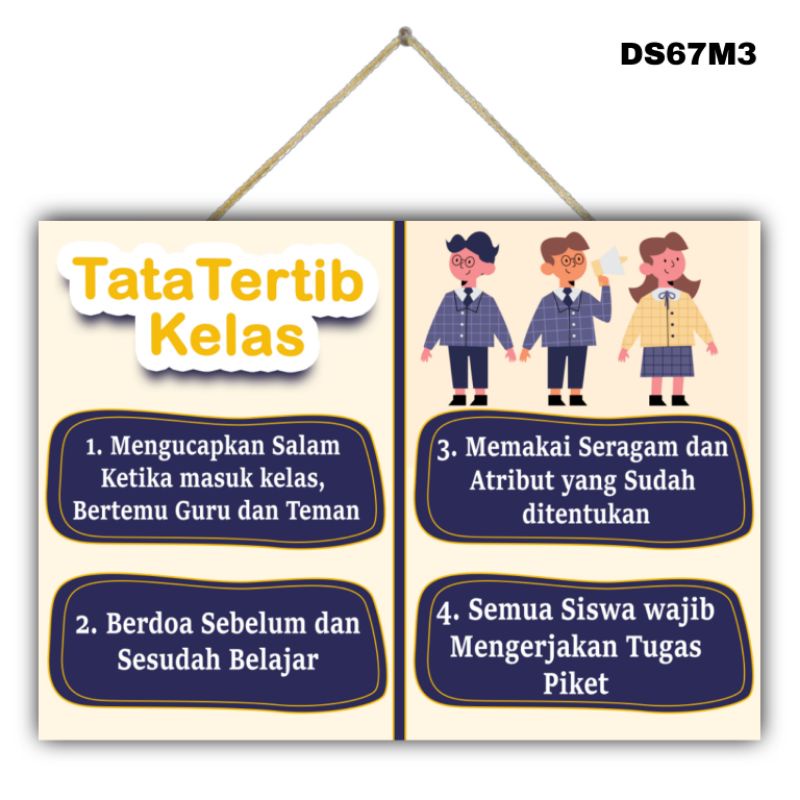 Jual Hiasan dinding Poster TATA TERTIB KELAS JUMBO SIZE 30x40 cm ...