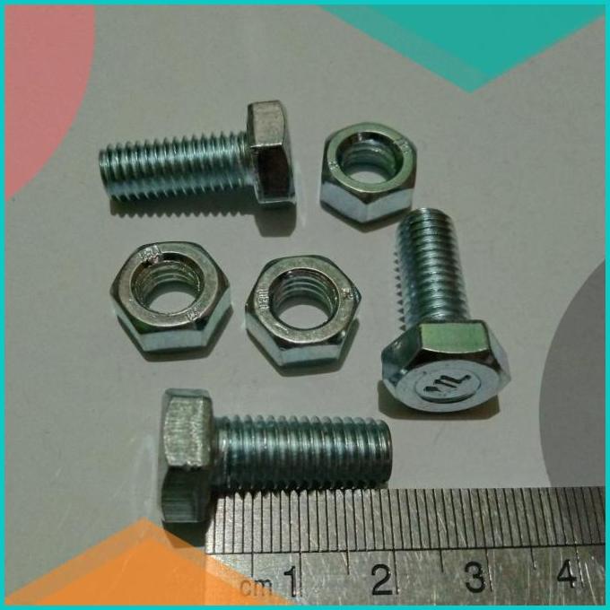 Jual BAUT MUR PUTIH BMP M8 X 20MM GALVANIS ( KUNCI 13 ) 16novz3 accessories | Shopee Indonesia