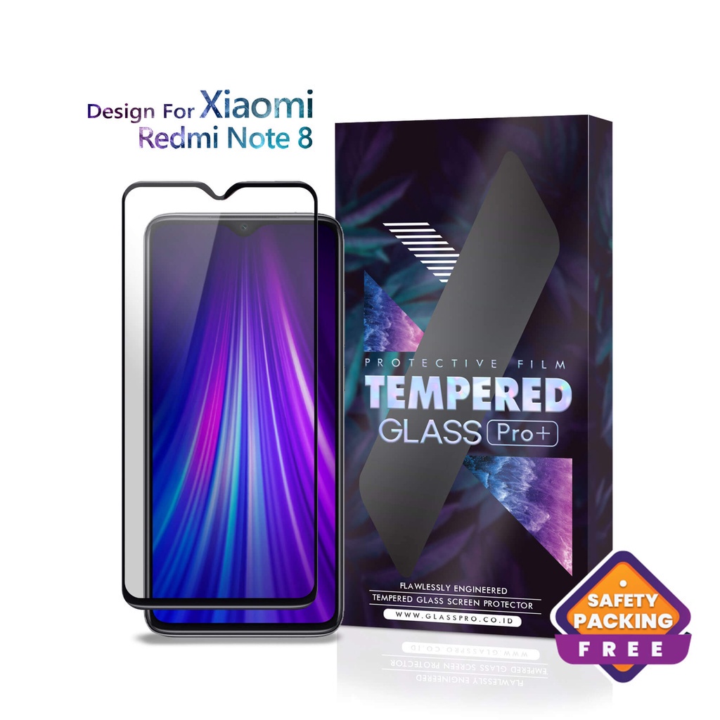 Jual GLASS PRO Tempered Glass Xiaomi Redmi Note 8 Full Cover Anti Gores ...
