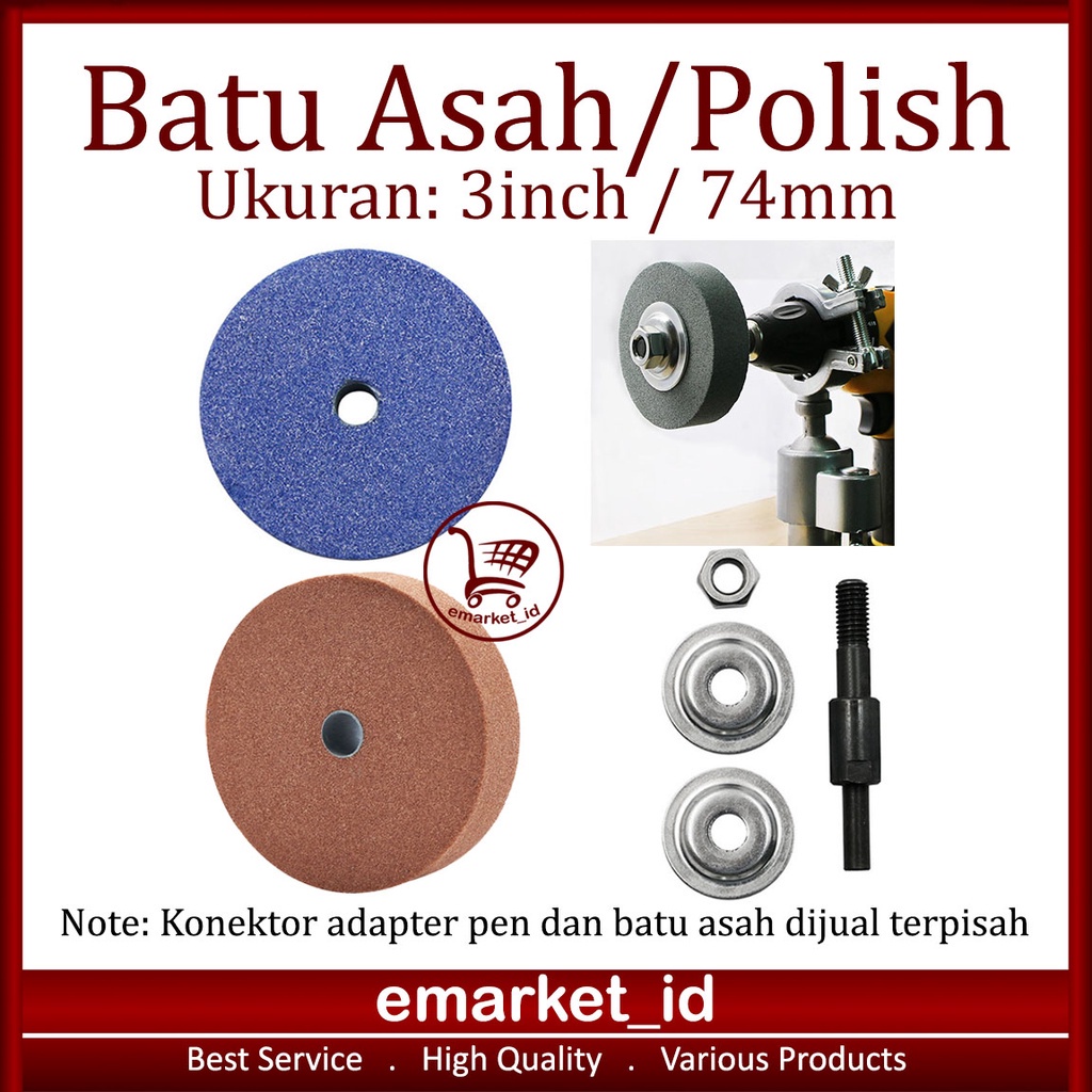 Jual Mata Batu Asah Polish Gerinda / Polishing Spindle Adapter Bench ...