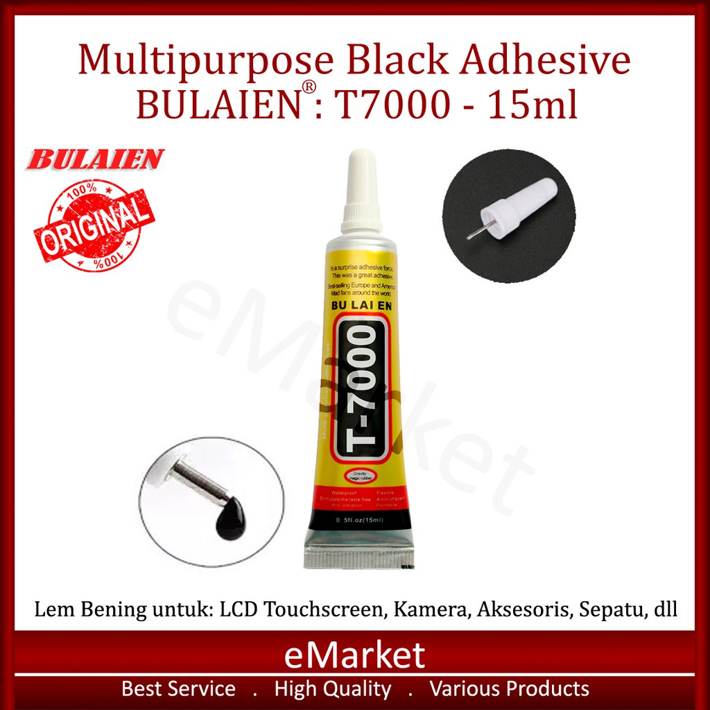 Jual Lem LCD Touchscreen BULAIEN T7000 ORIGINAL / Hitam / Multipurpose ...