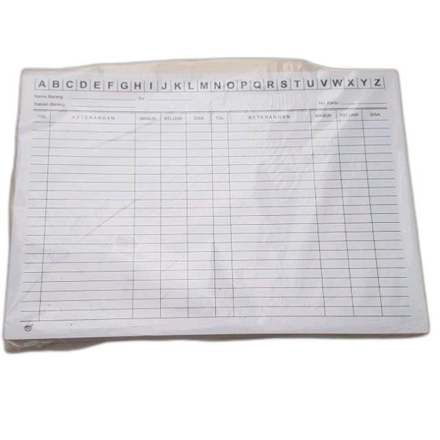 Jual kartu stok kartu setok inventory card landscape | Shopee Indonesia