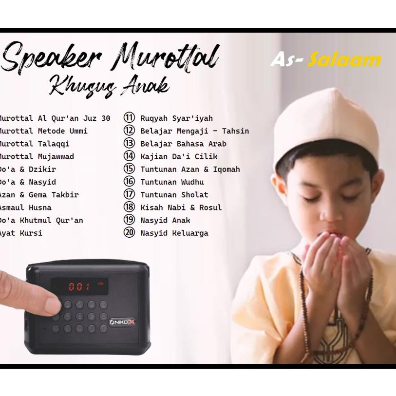 Jual Ter Speaker Murottal Khusus Anak Murottal Jus 30 Edisi Anak Metode Um Talaqqi Nasyid Doa ...