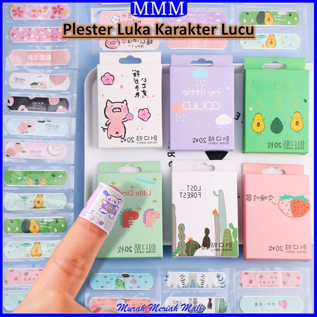 Jual MMM Plester Luka Anak Dewasa Waterproof Isi 20 Pcs Motif Cute ...