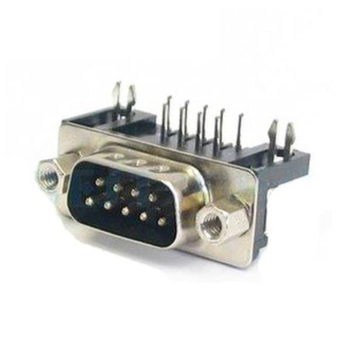 Jual D-sub DB9 9 PIN Male Right Angle 9PIN PCB Connector 9P Konektor ...
