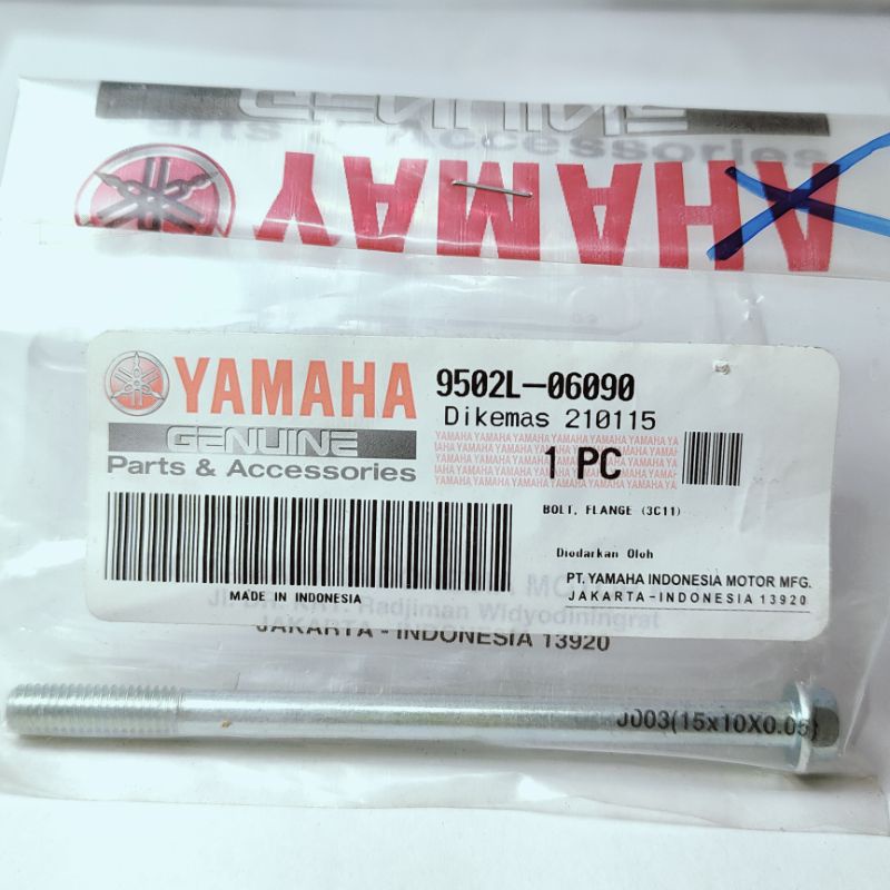 Jual Bolt Flange Baut Kunci Bak Magnet Yamaha Vixion 3C11 9502L-06090 ...