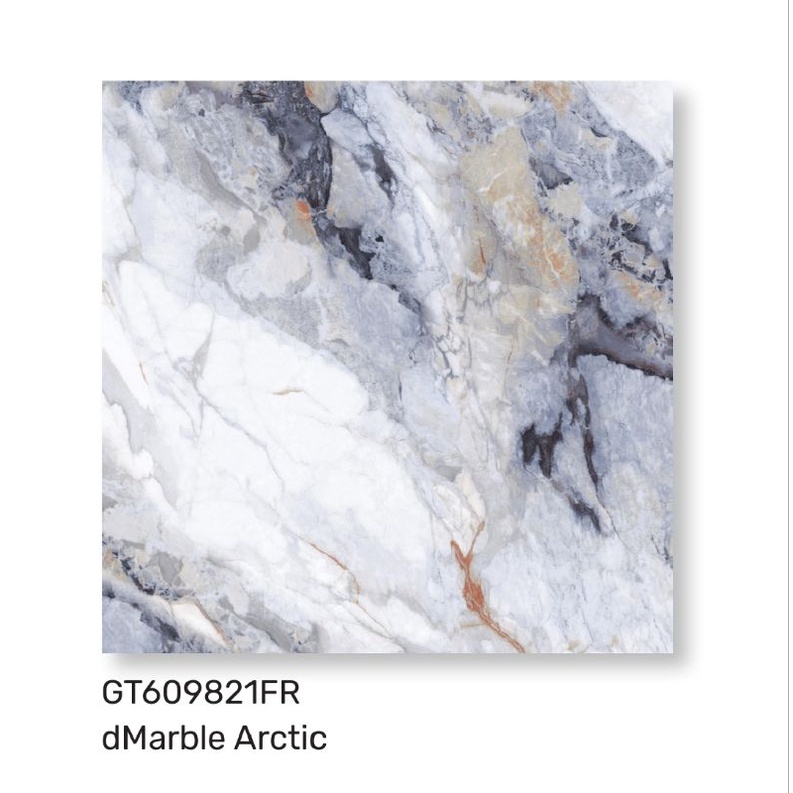 Jual Granit Glossy Motif Marbel putih biru dMarble Arctic Ukuran 60x60 ...