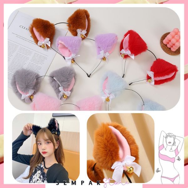 Jual SS Bando Karakter Telinga Kucing Bando Bell Kucing Cosplay Bandana ...