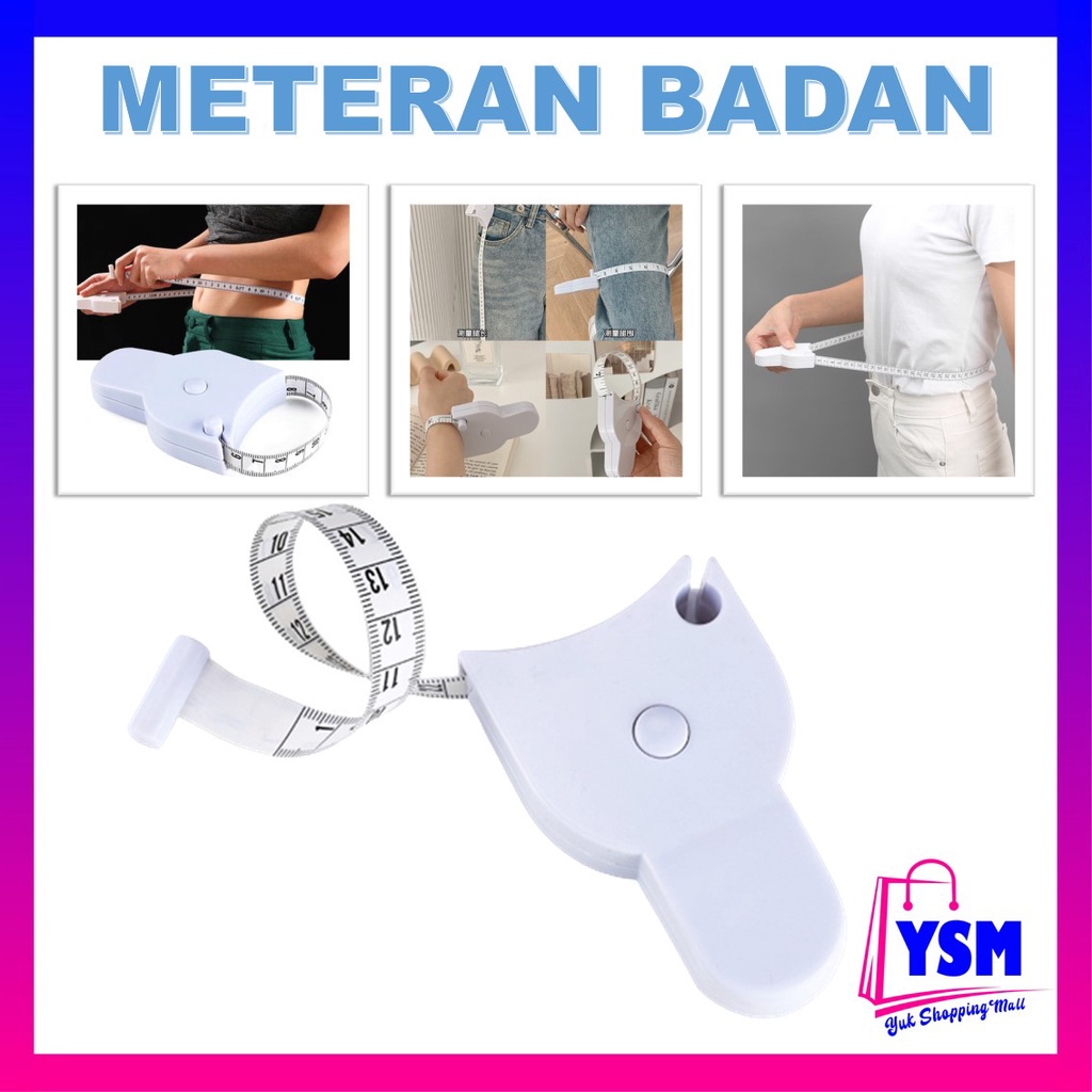 Jual YSM Meteran Gulung Putar Mini Badan Pengukur Lingkar Perut ...