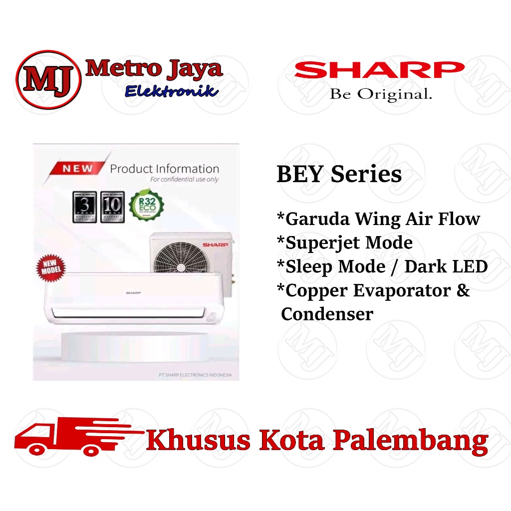 Jual AC Sharp 1/2 PK - 2 PK AHA BEY Super Jet Series Garuda Wing Airflow | Shopee Indonesia
