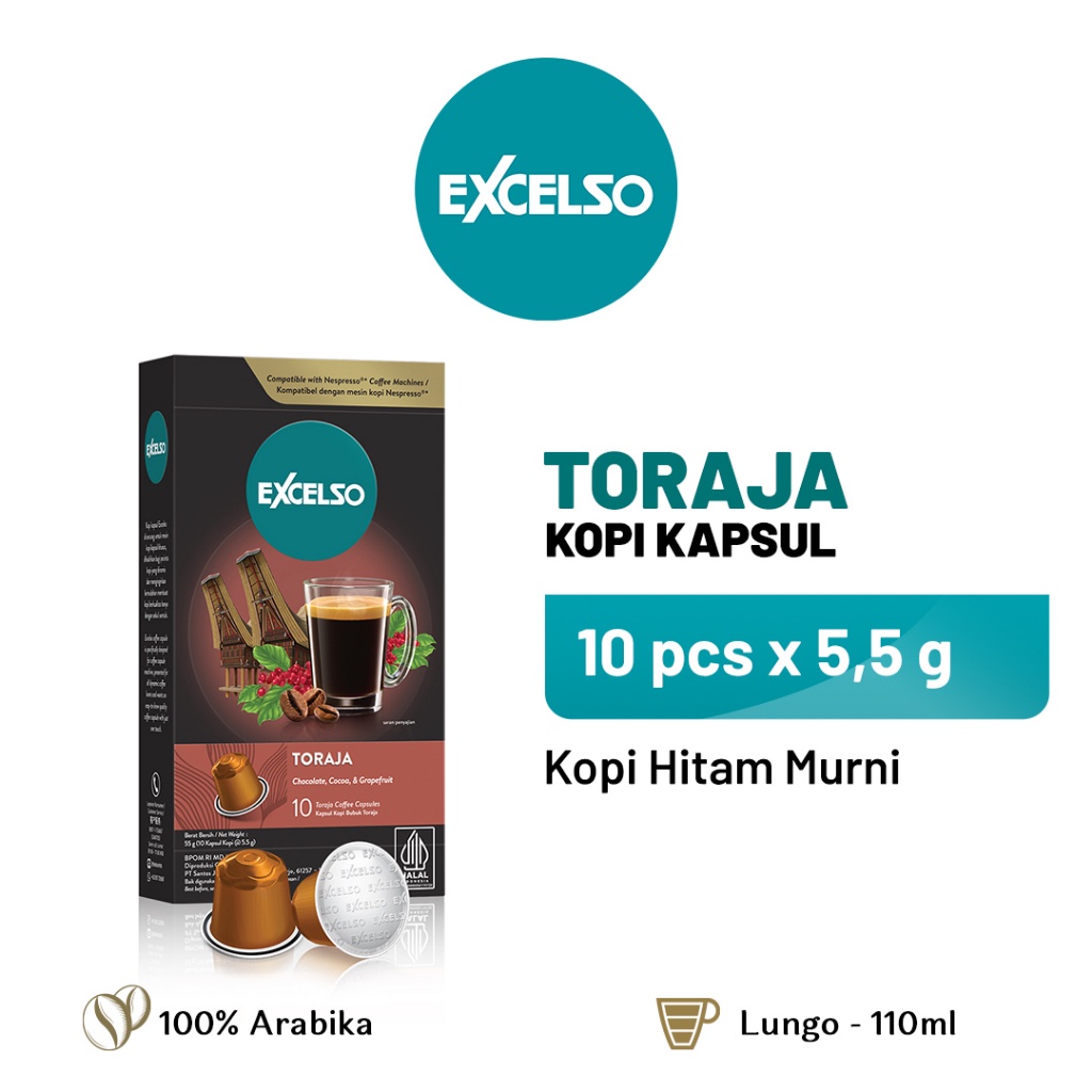 Jual Excelso Kopi Kapsul Toraja - Nespresso Compatible Coffee Capsule ...
