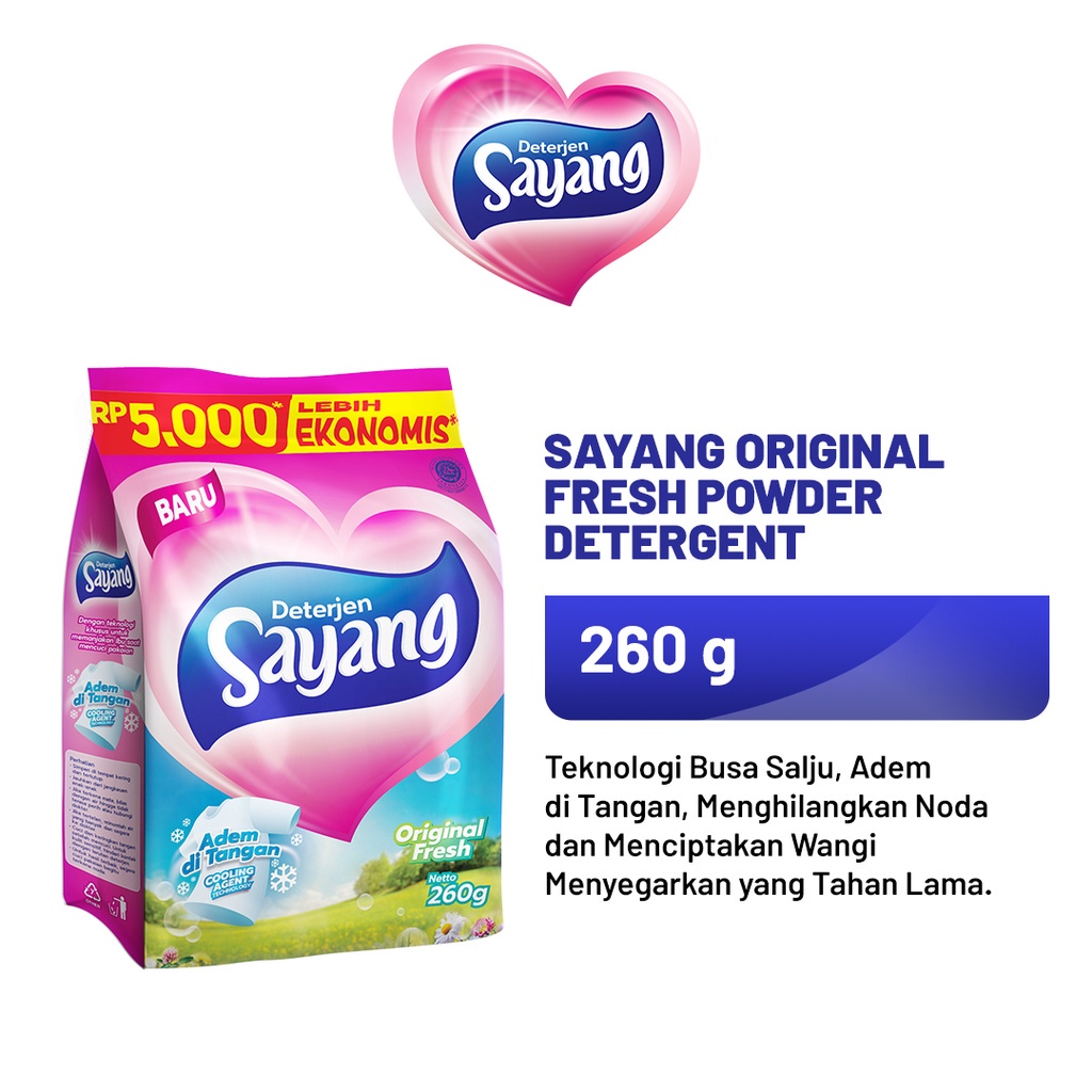 Jual Sayang Original Fresh Powder Detergent 260 GR | Shopee Indonesia