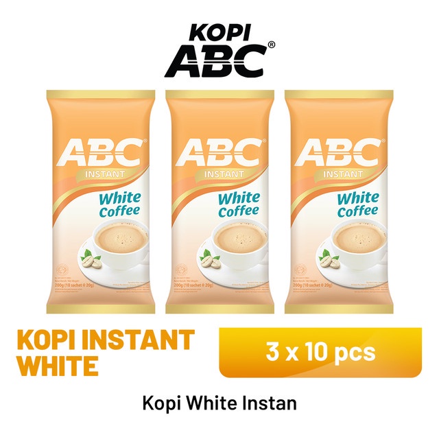 Jual ABC White Instant Coffee 3 Pack (10 x 20 gr) | Shopee Indonesia