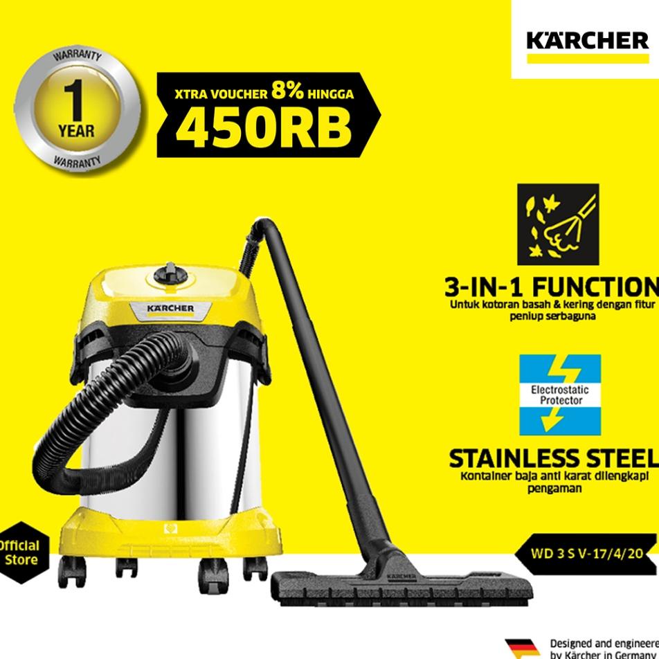 Jual Karcher Wd 3 S V-17/4/20 *Eu Vacuum Cleaner Wet & Dry | Shopee Indonesia