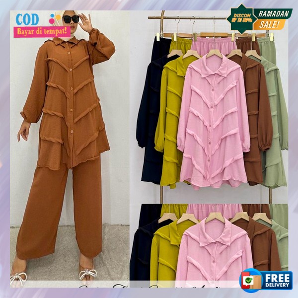 Jual Stlan Wanita Kekinian Satu Set 1 Set Remaja Set Baju Dan Celana ...