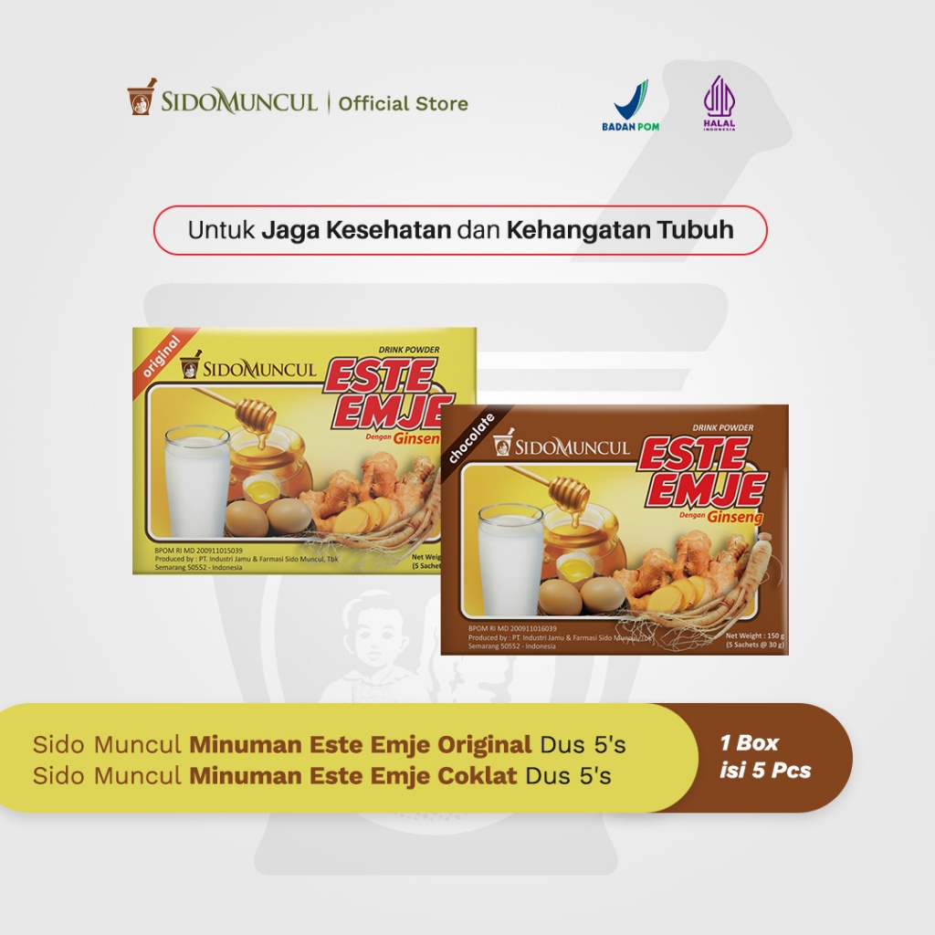 Jual Este Emje Original dan Coklat Susu Telur Madu Jahe Menghangatkan ...