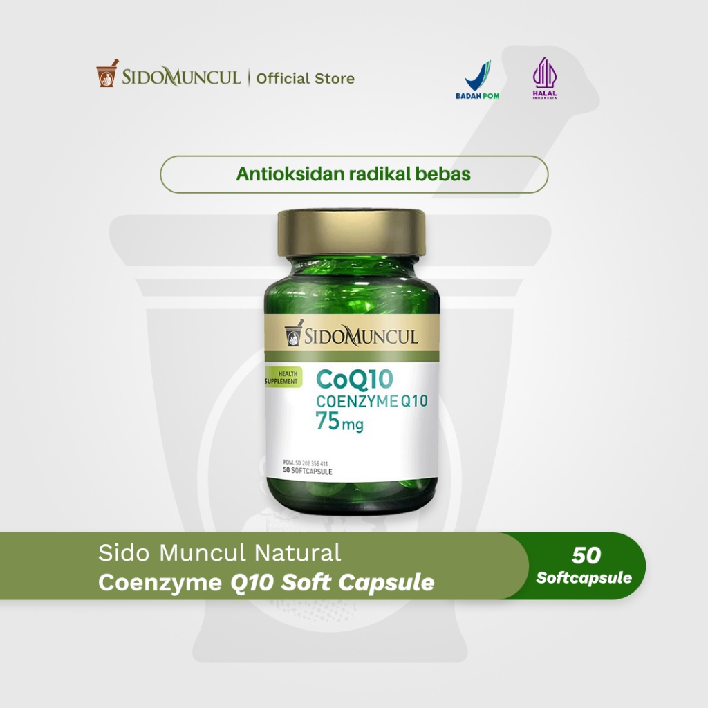 Jual Sido Muncul Natural CoQ10 Coenzyme Q10 Soft Capsule Antioksidan ...