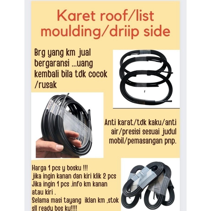 Jual Promo Karet Roof/List Moulding/Karet List Mobil Hilux Double Cabin ...