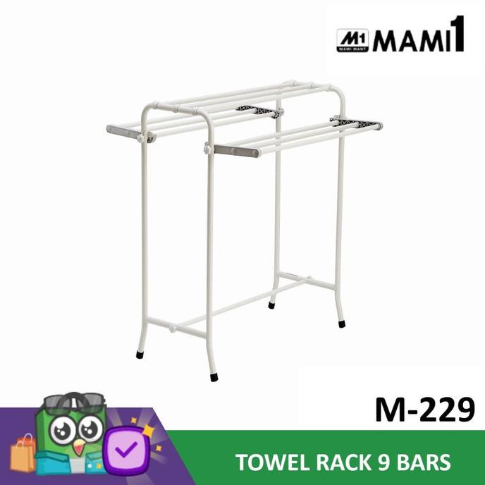 Jual Rak Jemuran Handuk MAMI1 Stand Hanger Kamar Mandi Towel Rack Bars | Shopee Indonesia