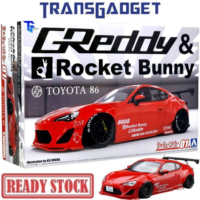 Jual AOSHIMA 01 ZN6 Toyota 86 Greddy & Rocket Bunny Enkei Ver. 1/24 Plamo | Shopee Indonesia