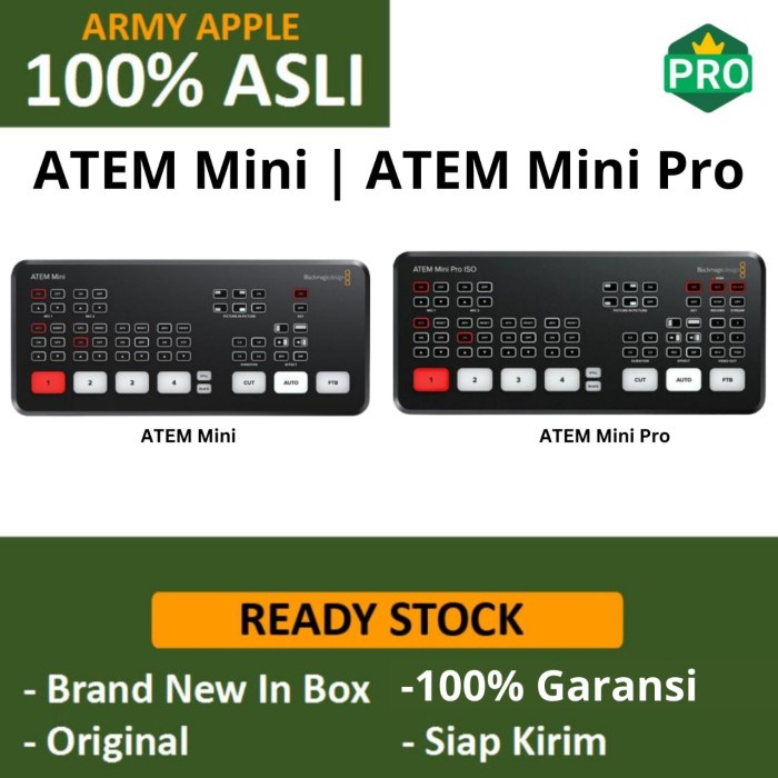 Jual NEW ATEM MINI PRO HDMI BLACKMAGIC DESIGN LIVE STREAM SWITCHER ...