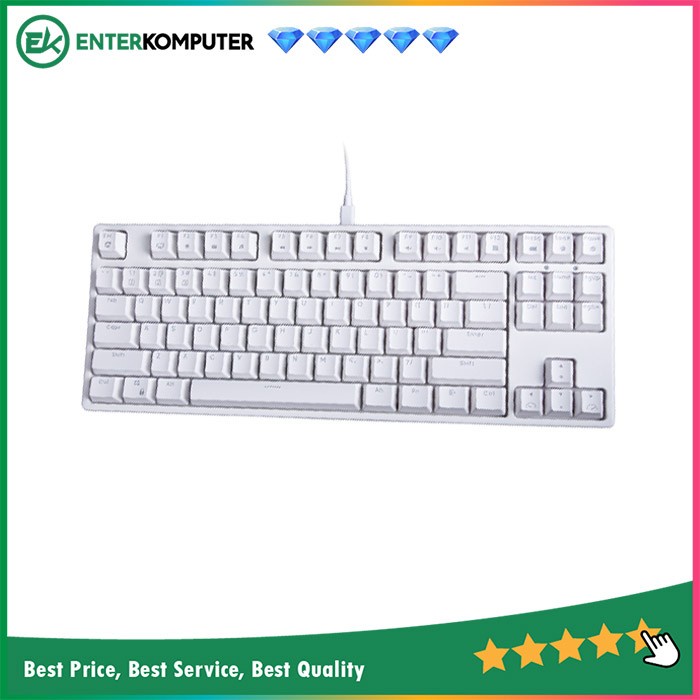 Jual Paradox Ghost 87 V2 White 87% Mechanical Gaming Keyboard (Red ...