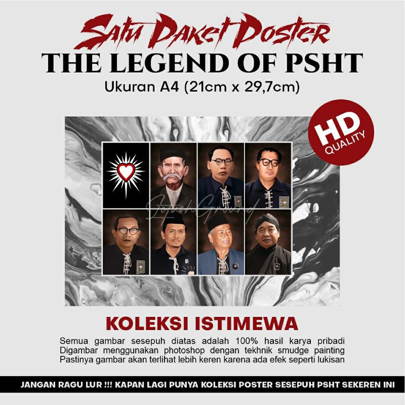 Jual POSTER PSHT KEREN ukuran A4, Edisi photo sesepuh PSHT | Shopee ...