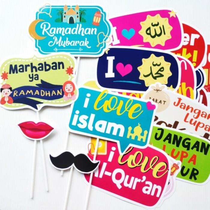 Jual BUKBER RAMADHAN 20PS FUN PROPS PHOTOBOOTH DEKORASI BUNTING FLAG ...