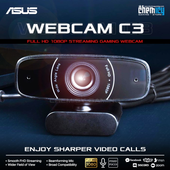 Jual Asus C3 Full HD 1080p Streaming Gaming Webcam with Microphone ...