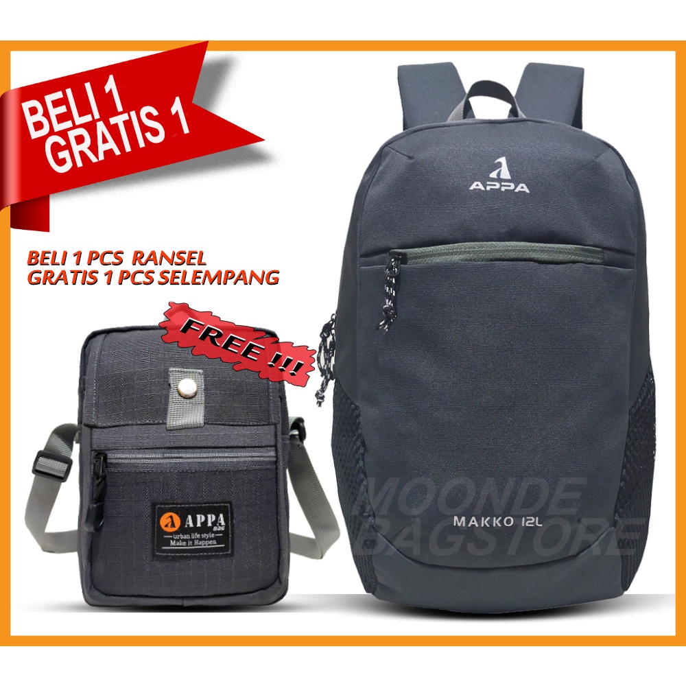 Jual TAS SEKOLAH KERJA KANTOR // PROMO APPA8008 MAX TAS RANSEL 12L PRIA ...